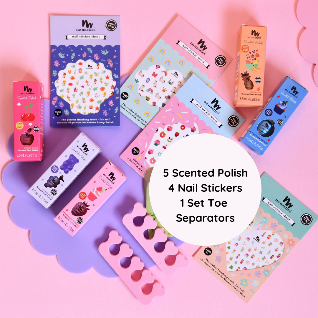 #1 Kids Scented Nail Polish Spa Party Set | Scratch Off & Great Scents ...